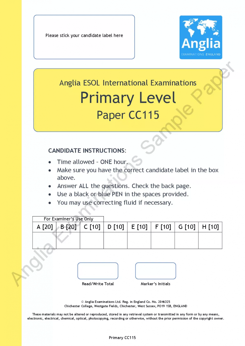 Ejemplos de exámenes